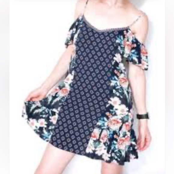 Dresses | Cold Shoulder Bohemian Mini Sundress | Poshmark